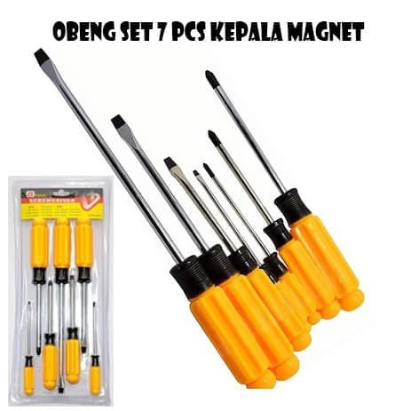 789 Obeng Plus Minus 1 Set Isi 7 Pcs Kepala Magnet | Grosir Cirebon ...